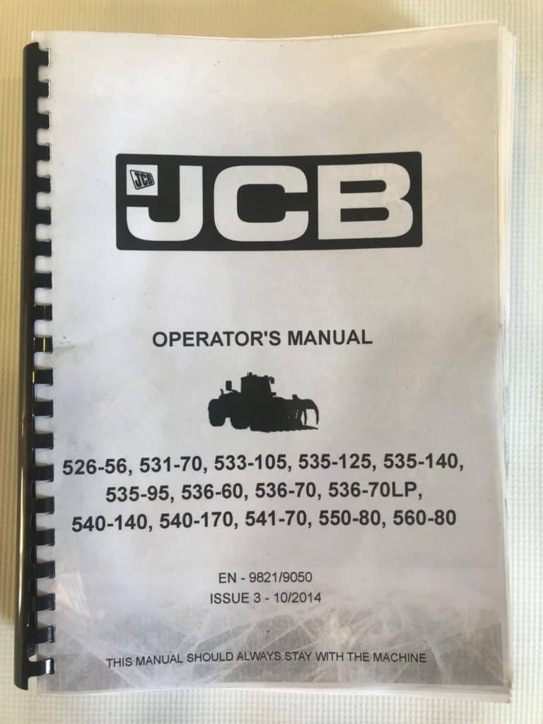 JCB Telehandler Manual - Telelift